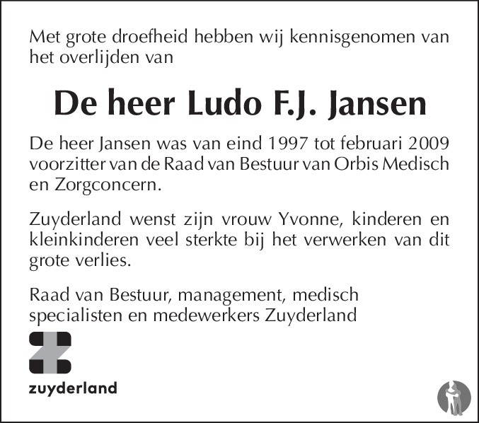 Ludo F.J. Jansen 14-12-2019 overlijdensbericht en condoleances ...