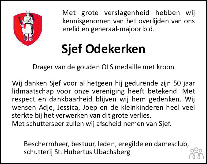 Sjef Odekerken 04-01-2023 overlijdensbericht en condoleances ...