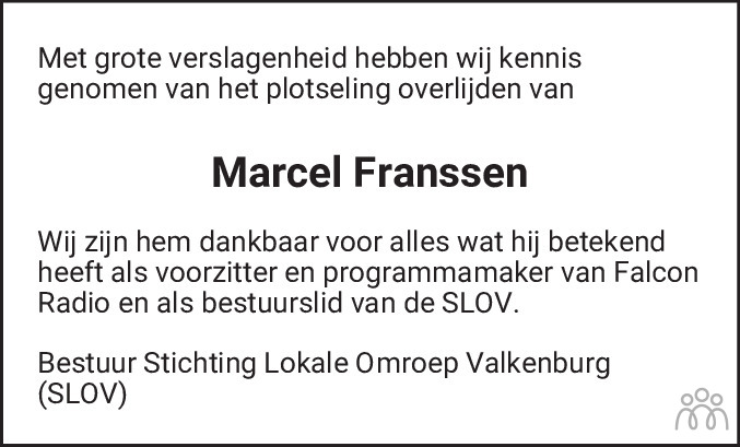 Marcel Franssen 26-03-2023 overlijdensbericht en condoleances ...