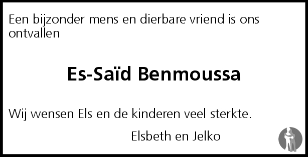 Es-Saïd Benmoussa 16-02-2008 overlijdensbericht en condoleances ...