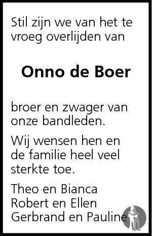 Onno de Boer 01-05-2009 overlijdensbericht en condoleances - Mensenlinq.nl