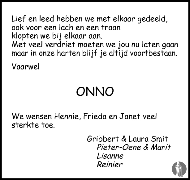 Onno de Boer 01-05-2009 overlijdensbericht en condoleances - Mensenlinq.nl