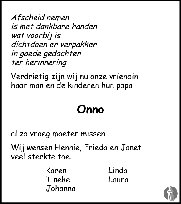 Onno de Boer 01-05-2009 overlijdensbericht en condoleances - Mensenlinq.nl