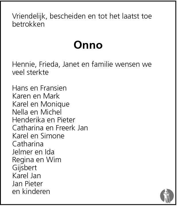 Onno de Boer 01-05-2009 overlijdensbericht en condoleances - Mensenlinq.nl