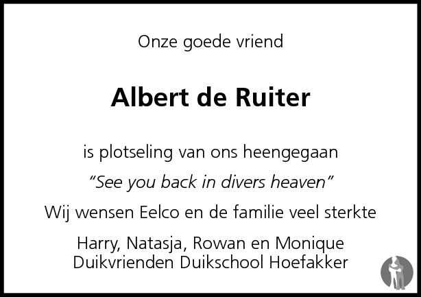 Albert Andries de Ruiter 20-05-2010 overlijdensbericht en condoleances ...