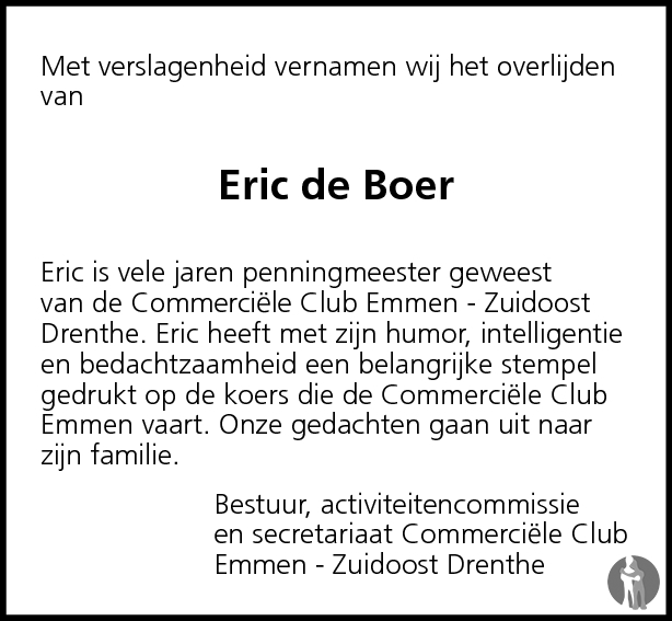 Bonne Eric de Boer 24-08-2010 overlijdensbericht en condoleances ...