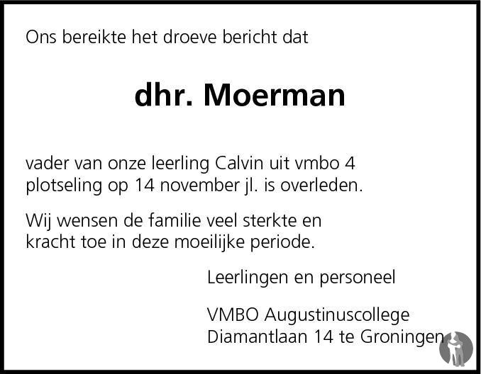 Rembertus (Bert) Moerman 14-11-2013 overlijdensbericht en condoleances - Mensenlinq.nl