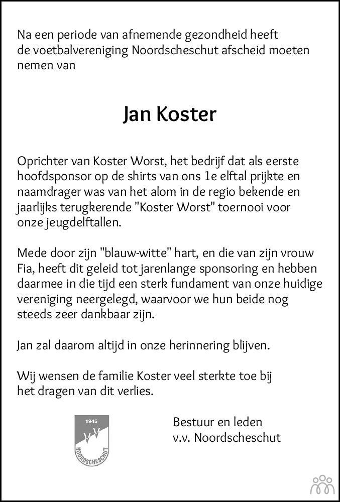 Jan Koster 07-08-2020 overlijdensbericht en condoleances - Mensenlinq.nl