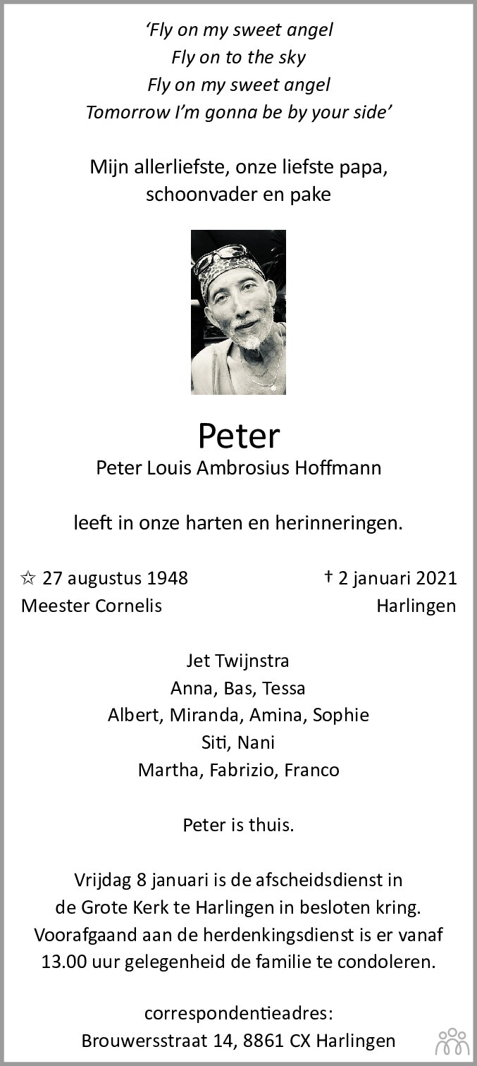 Harlinger Courant Overlijdensberichten | overledene