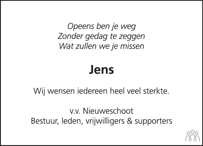 Jentsje Syberen (Jens) Dijkstra 18-09-2021 overlijdensbericht en ...