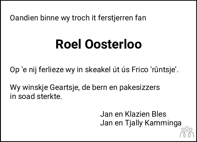 Roelof (Roel) Oosterloo 10-06-2022 overlijdensbericht en condoleances ...
