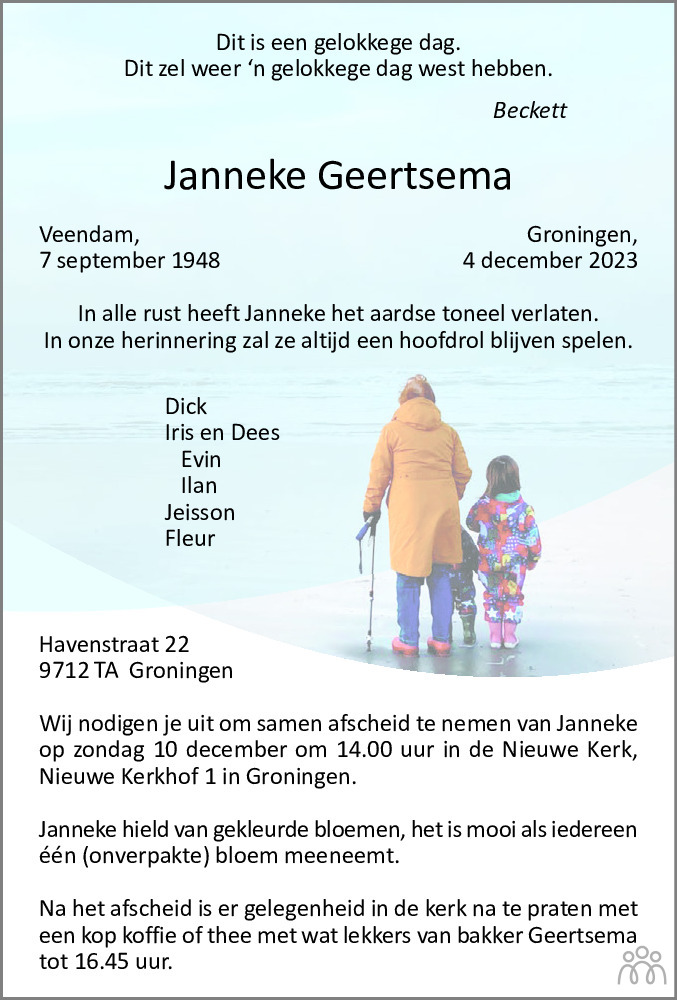 Janneke Geertsema 04-12-2023 overlijdensbericht en condoleances - Mensenlinq.nl
