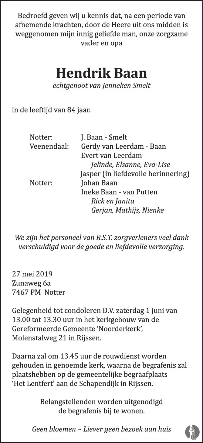 Overlijdensberichten Gemeente Leerdam | overledene