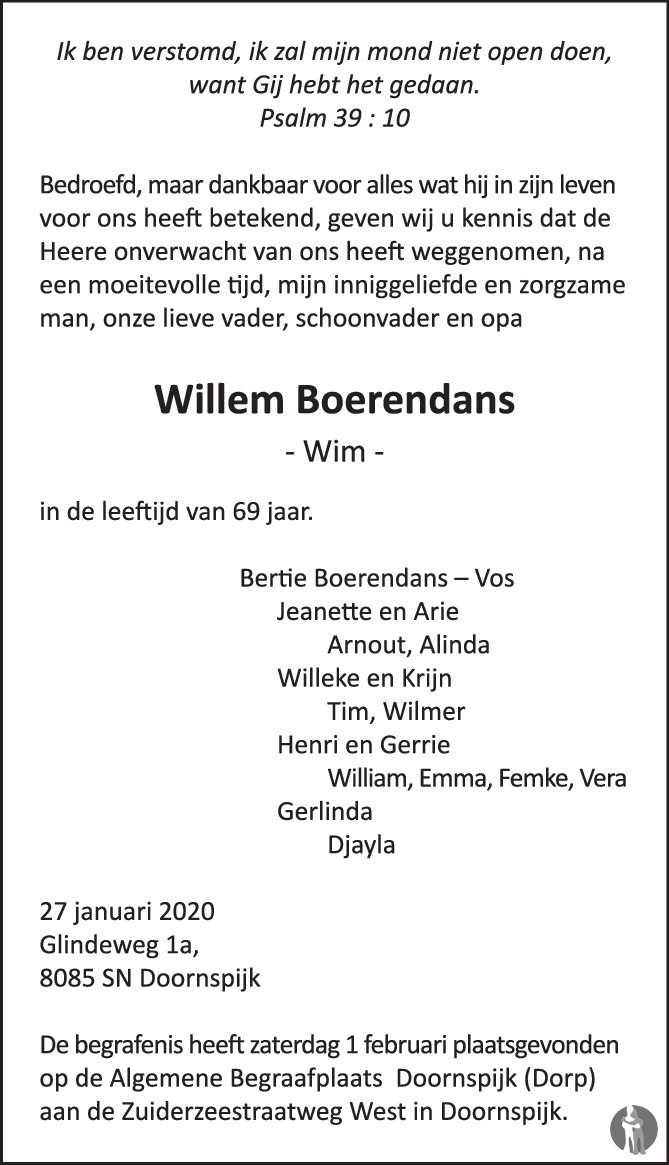 Huis Aan Huis Oldebroek Overlijdensberichten | overledene