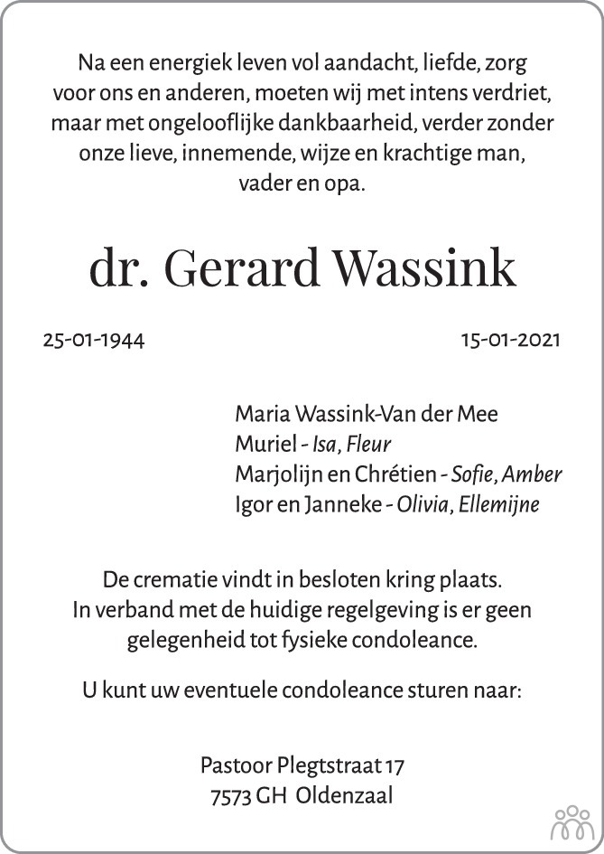 Recente Overlijdensberichten Enter | overledene