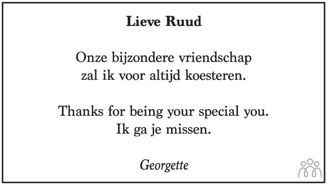 Ruud ten Wolde 09-10-2021 overlijdensbericht en condoleances ...