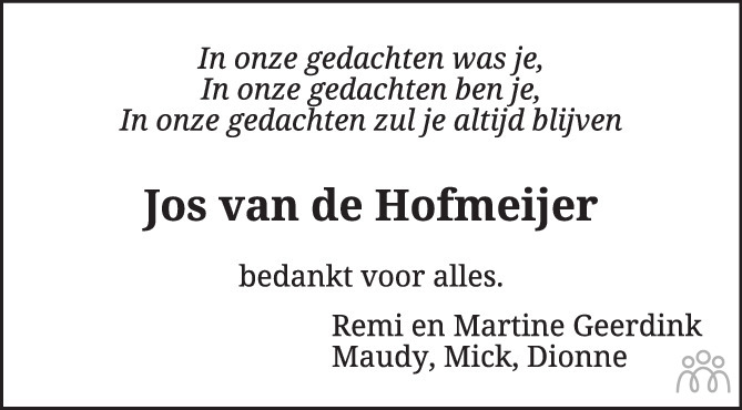 Jos ter Haar 05-09-2022 overlijdensbericht en condoleances - Mensenlinq.nl