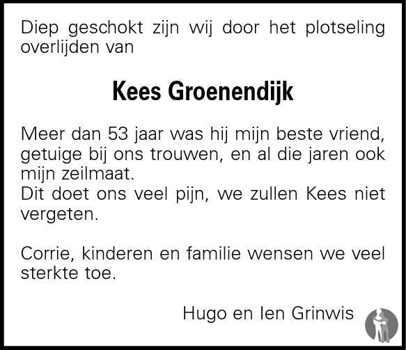 Kees Groenendijk 26-09-2012 overlijdensbericht en condoleances ...