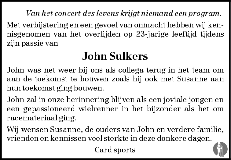 John Marinus Sulkers 04-02-2006 overlijdensbericht en condoleances ...