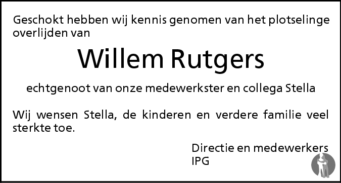 Willem Rutgers 02-10-2007 overlijdensbericht en condoleances ...