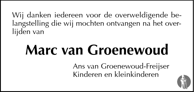 Marcel Antonie Elise Maria (Marc) van Groenewoud 12-01-2009 ...