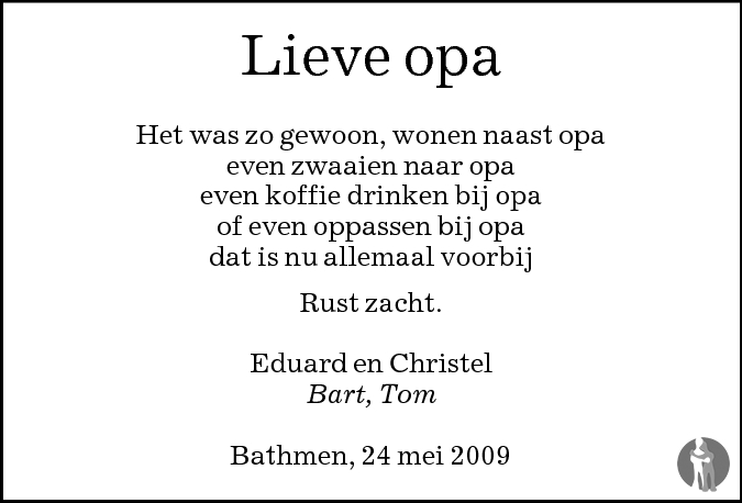 Lambertus Wichers 24-05-2009 overlijdensbericht en condoleances ...