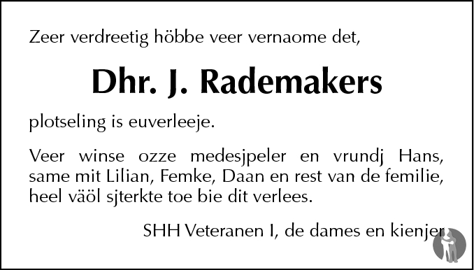Joep Rademakers 15-05-2010 overlijdensbericht en condoleances ...
