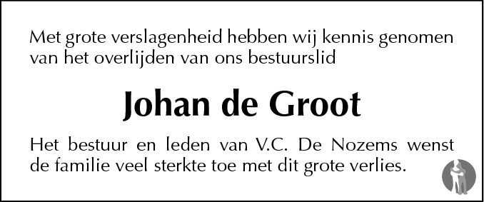 Johan de Groot 02-08-2010 overlijdensbericht en condoleances ...
