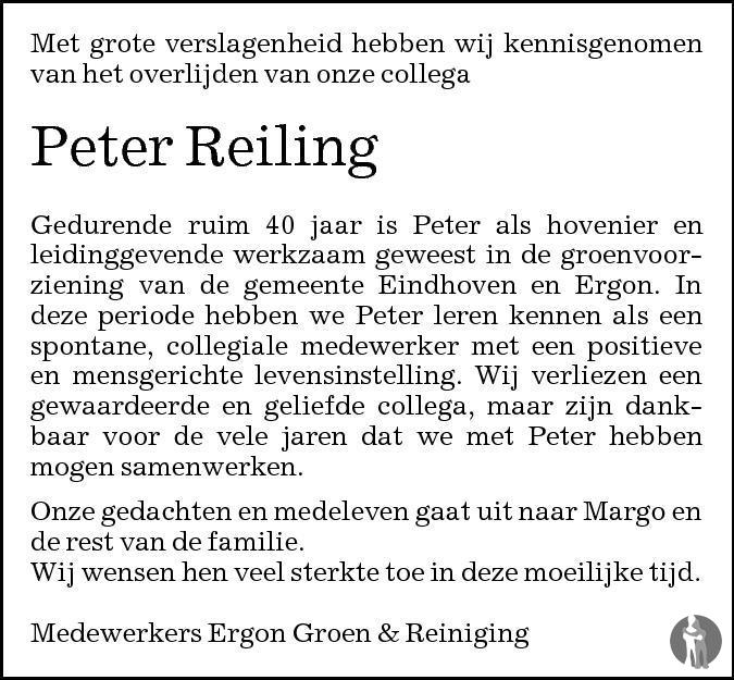 Petrus Johannes Franciscus (Peter) Reiling 15-01-2011 ...