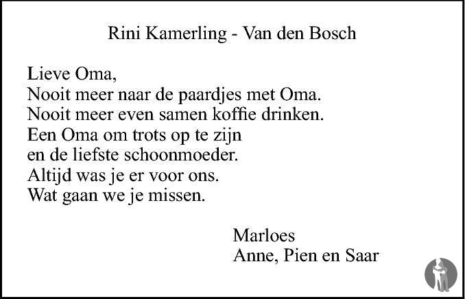 Regina Gerritje (Rini) Kamerling - Van den Bosch 24-02-2011 ...