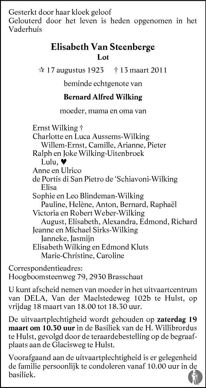 Steenbergse Courant Overlijdensberichten | overledene