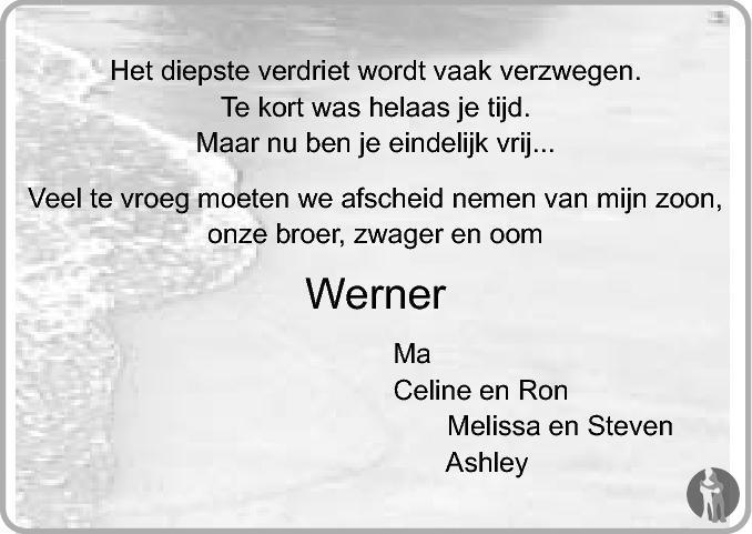 Joseph Werner van den Berg 19-04-2011 overlijdensbericht en ...