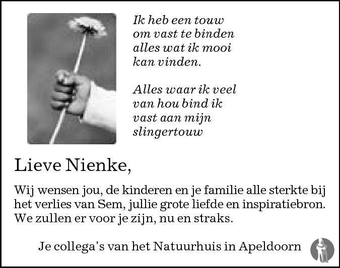 Sem Ruben de Rooij 28-04-2011 overlijdensbericht en condoleances ...