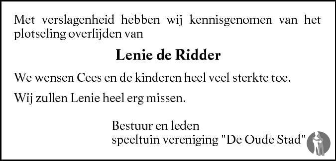 Magdalena Antoinette Maria (Lenie) de Ridder - Mulhuysen 05-05-2011 ...