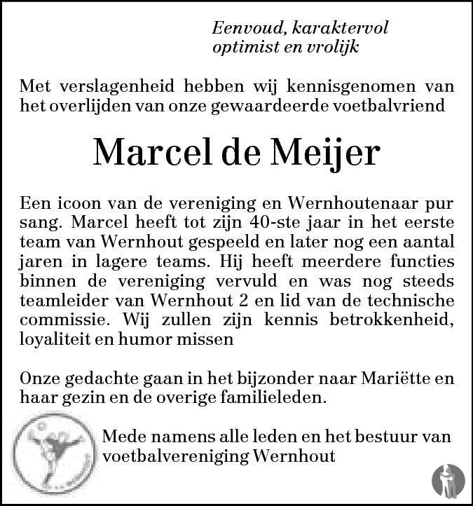Marcel de Meijer 28-08-2011 overlijdensbericht en condoleances ...