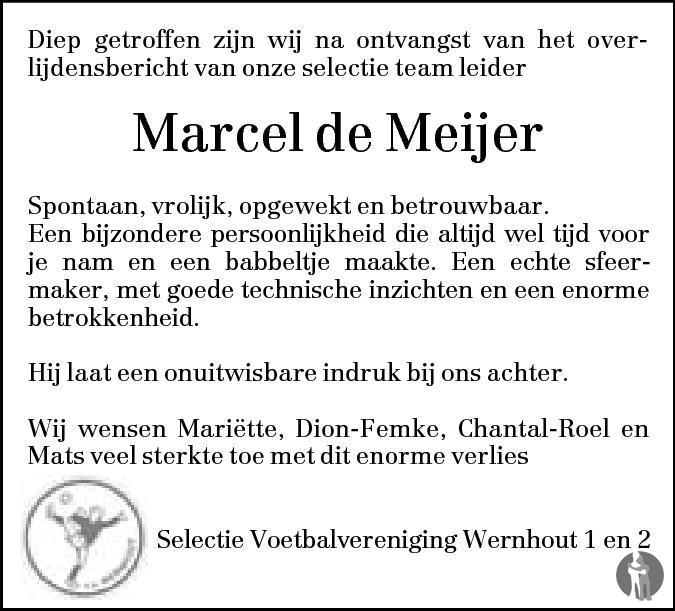 Marcel de Meijer 28-08-2011 overlijdensbericht en condoleances ...
