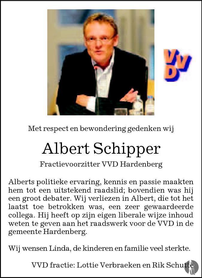 Albert (Skip) Schipper 19-12-2012 overlijdensbericht en condoleances ...