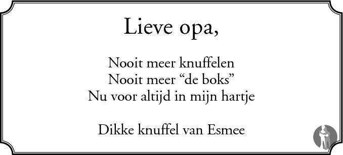 Jacob (Jaap) Huizinga 18-01-2013 overlijdensbericht en condoleances ...