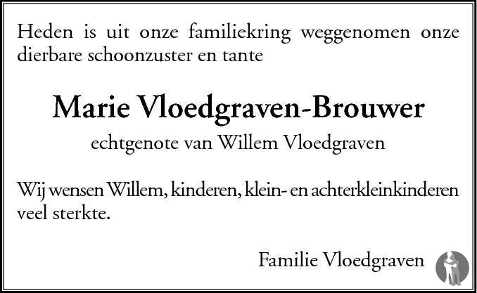 Maria Theodora Wilhelmina (Marie) Vloedgraven - Brouwer 29-12-2013 ...