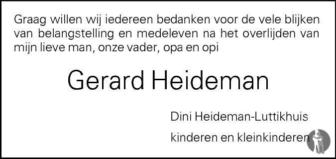 Gerhardus Albertus Jozeph (Gerard) Heideman 29-08-2014 ...