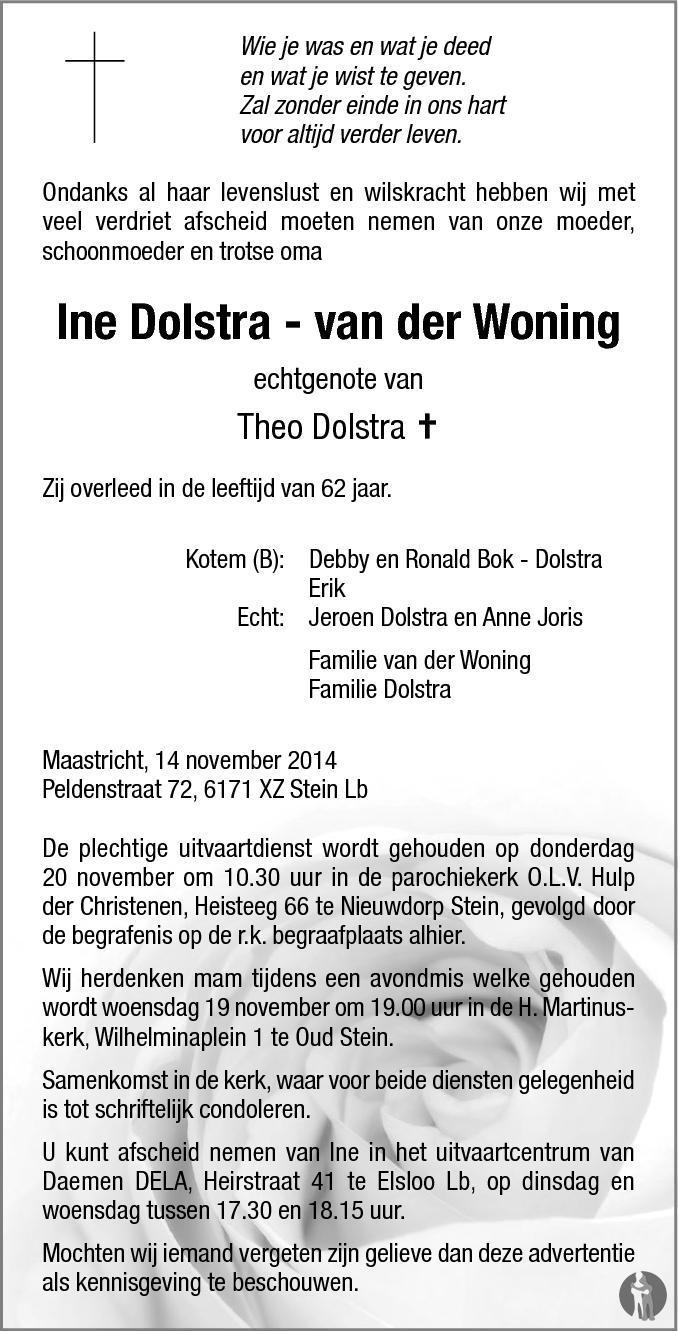 Overlijdensberichten Stein Lb | overledene