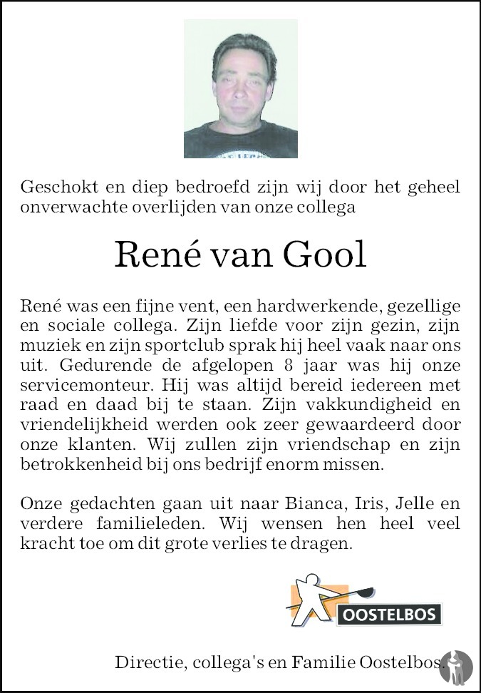 René van Gool 14-02-2016 overlijdensbericht en condoleances - Mensenlinq.nl