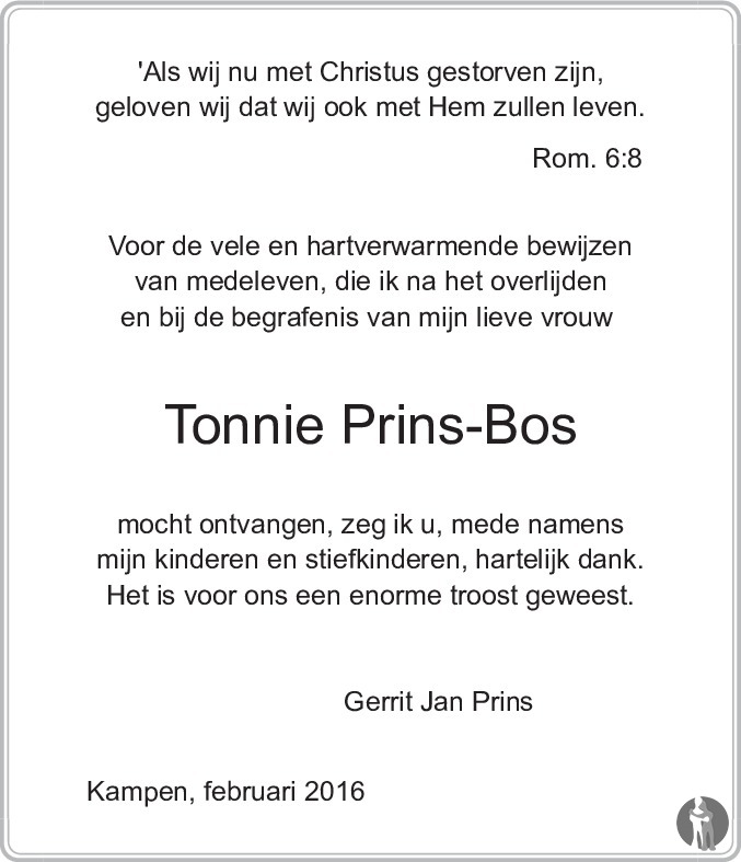 Antonia Elizabeth Prins - Bos 21-12-2015 overlijdensbericht en ...