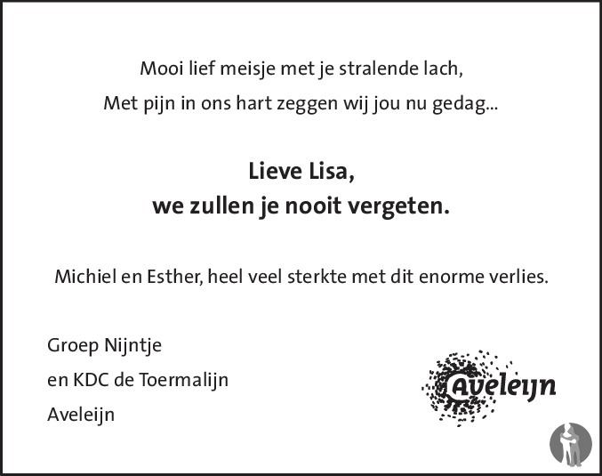 Lisa Akker 14-11-2016 overlijdensbericht en condoleances - Mensenlinq.nl